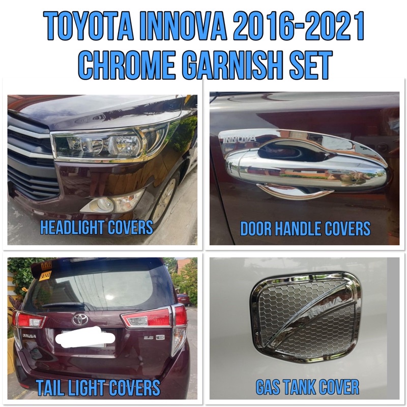 TOYOTA INNOVA 2016-2021 GARNISH COMBO SET CHOME | Shopee Philippines