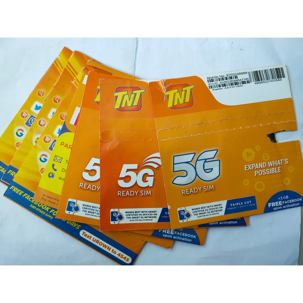 TNT 5G Special Number Vanity Tricut SIM Card Unique Eternity Luck ...