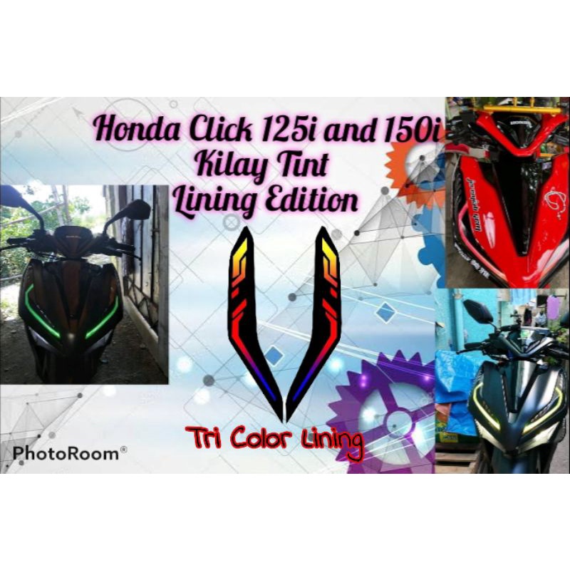 Honda Click 125i and 150i v2 v3 and v4 Kilay Tint Lining / Click ...