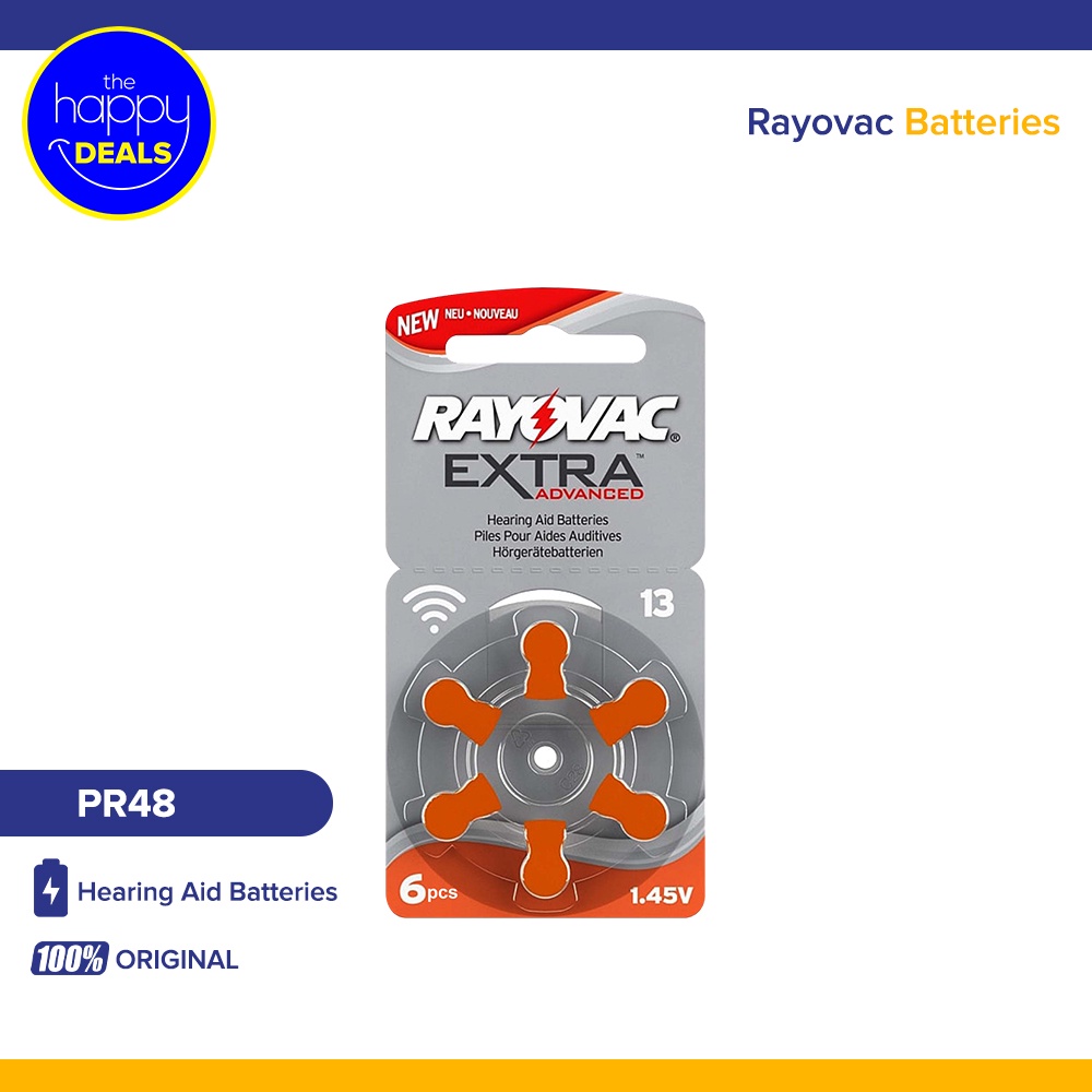 Rayovac Extra Advanced Hearing Aid Batteries 13 (PR48) | Shopee Philippines