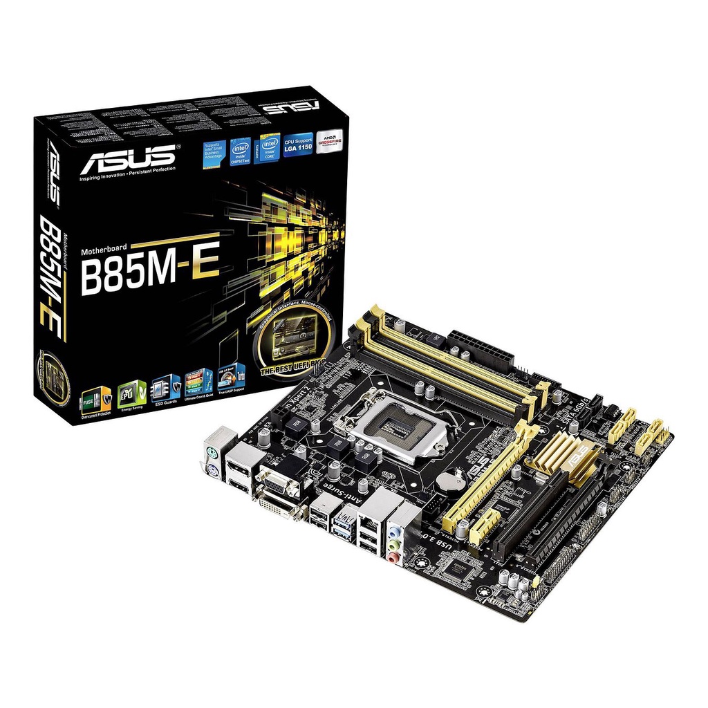 ASUS B85M-E (Intel 4th Gen) DDR3 LGA 1150 microATX Motherboard ...