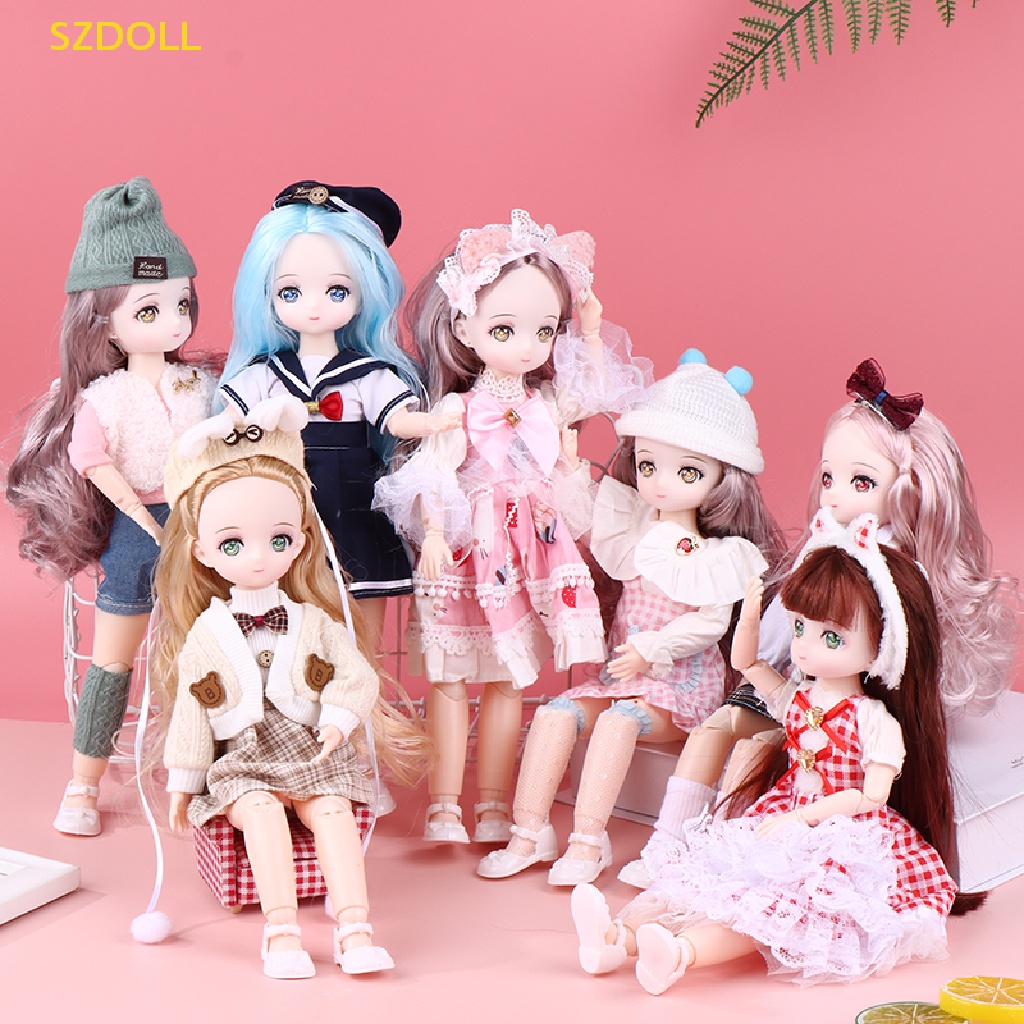 [cxSZDOLL] 30cm Doll Princess Dress Up Clothes Play House Doll Children ...