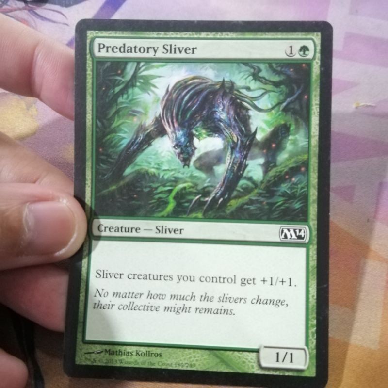 1 PLAYED Predatory sliver M14 magic 2014 MTG card pauper commander ...
