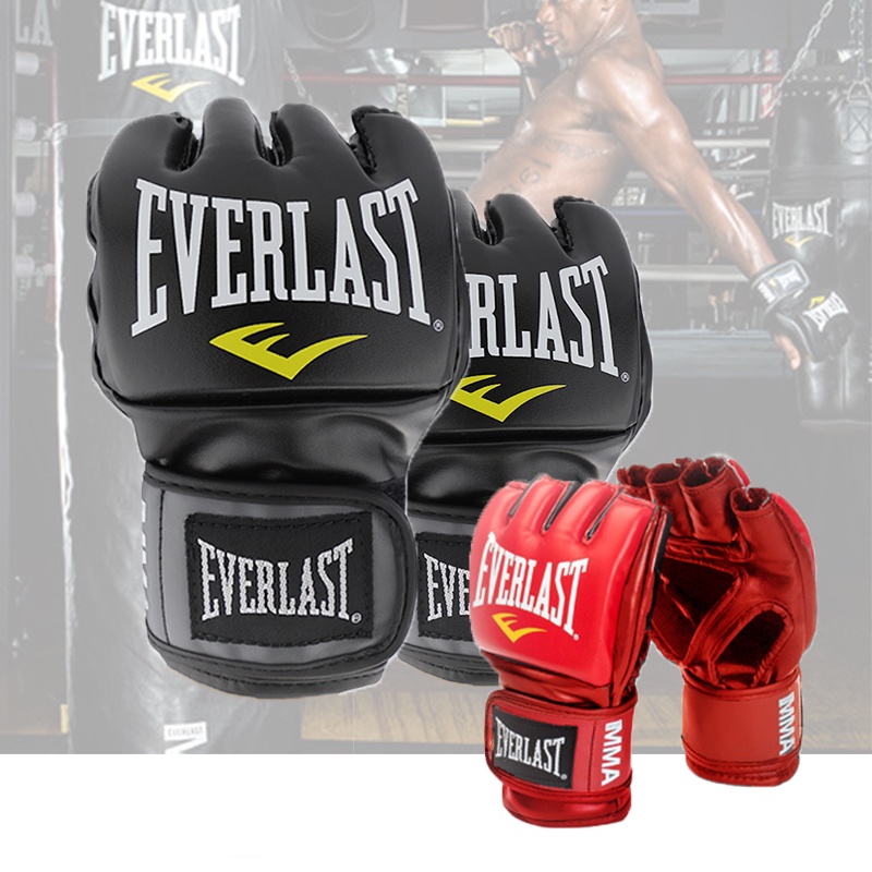 MMA boxing gloves Grappling Gloves Sport Gloves Half finger Sanda ...