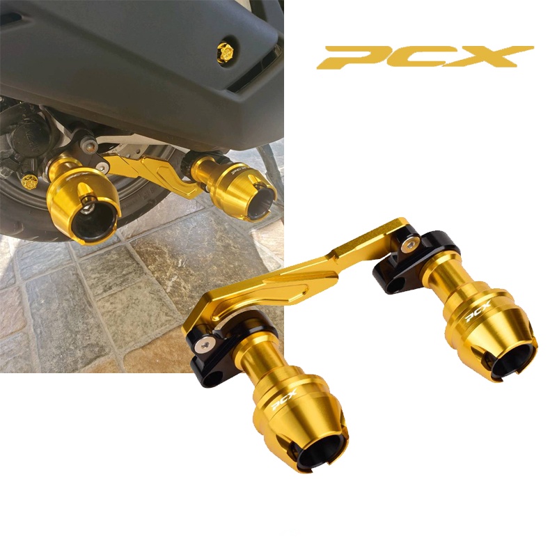 Motorcycle For HONDA PCX 160 150 125 Muffler CNC Heavy Duty Exhaust Protector Frame Sliders ...