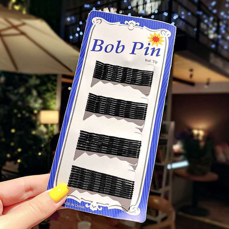36PCS Black Bob Pin 6cm Large Side Clip Hair Pin Metal Hairpin Hairpins ...