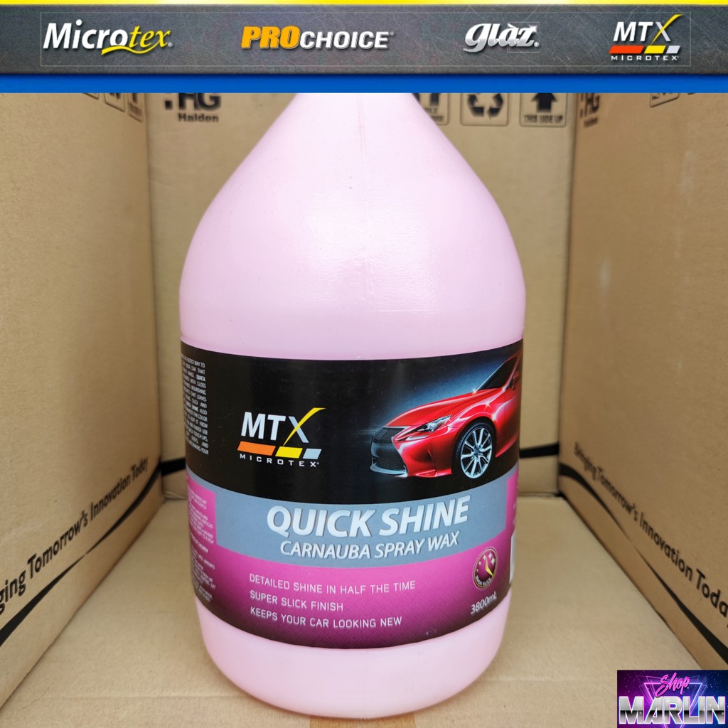 Microtex MTX Carnauba Spray Wax QuickShine 1 Gallon 3800ml | Shopee ...