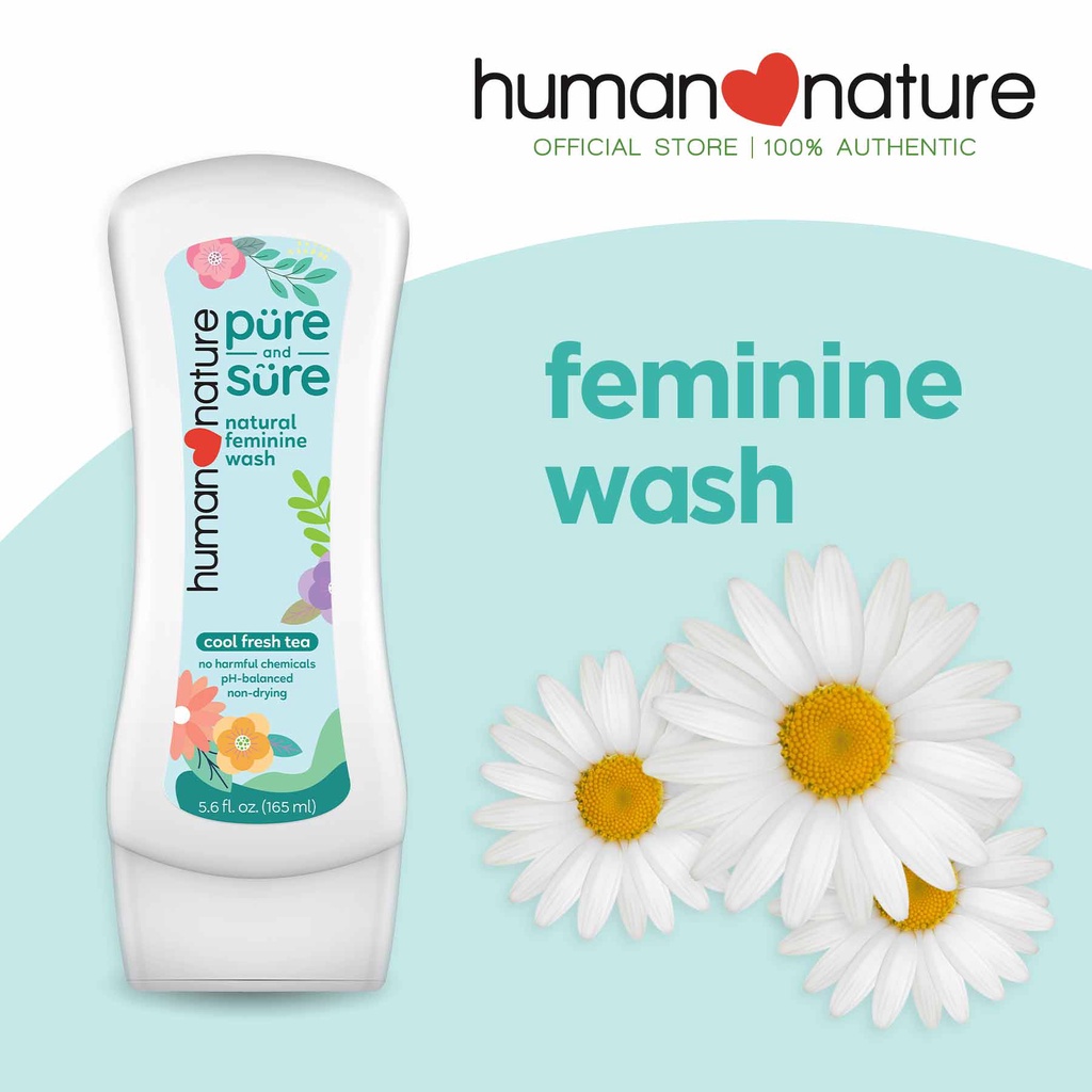 Human Nature Cool Fresh Tea Pure and Sure Feminine Wash 165mL | Shopee Philippines