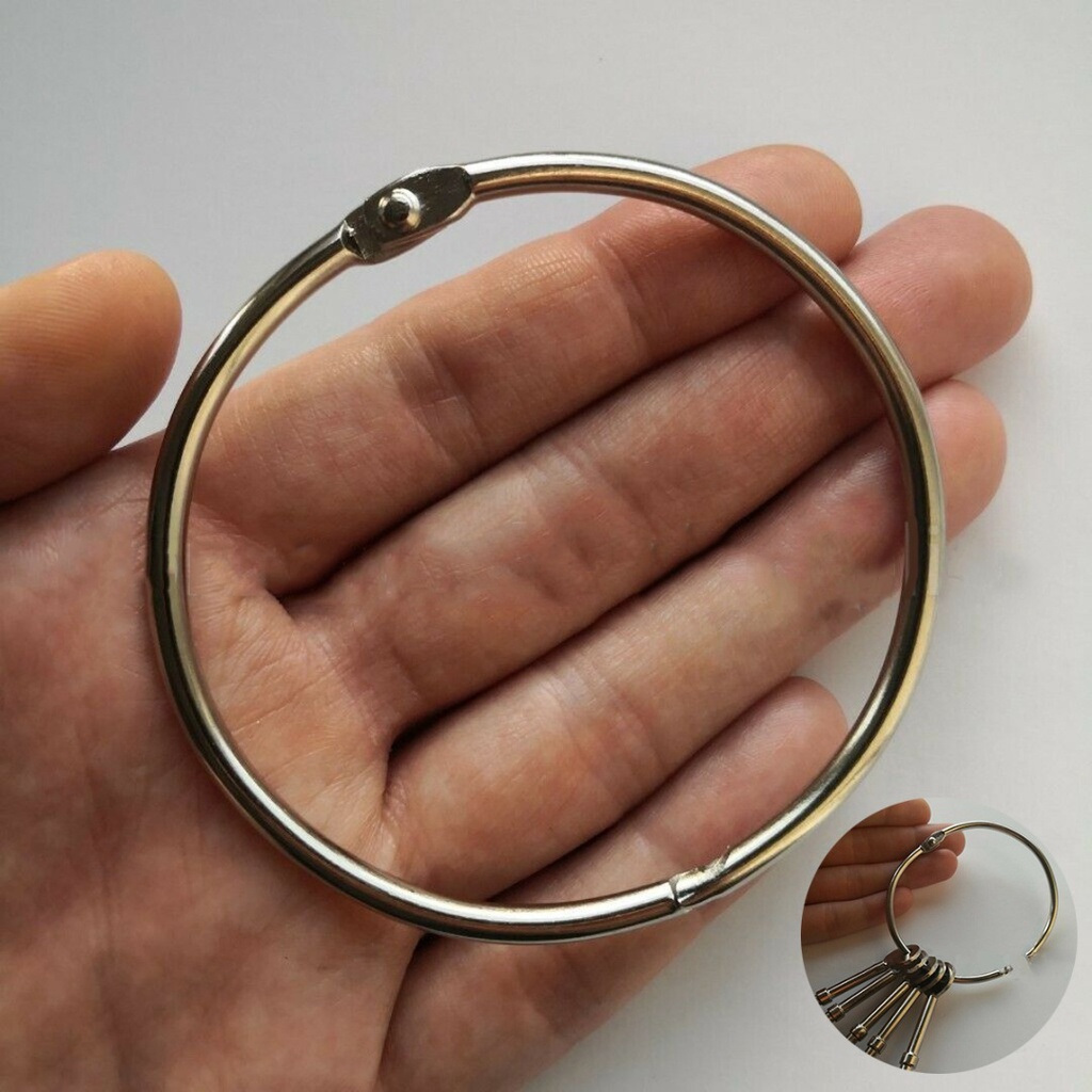 1pc New Extra Large Hinged Keyring Split Ring Key Ring Jailers Fob 76mm ...