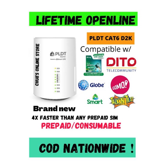 PLDT PREPAID WIFI OPENLINE (CAT6 4x Faster) | Shopee Philippines