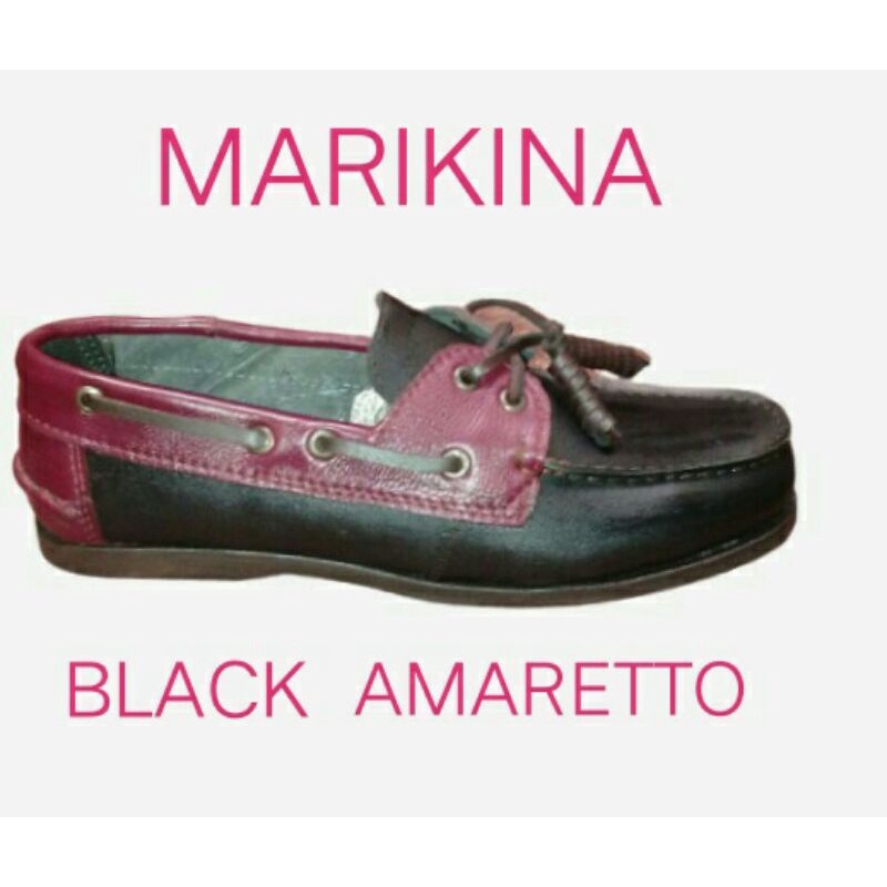 TOPSIDER FOR MEN MADE IN MARIKINA PURE LEATHER BLACK AMARETTO | Shopee ...