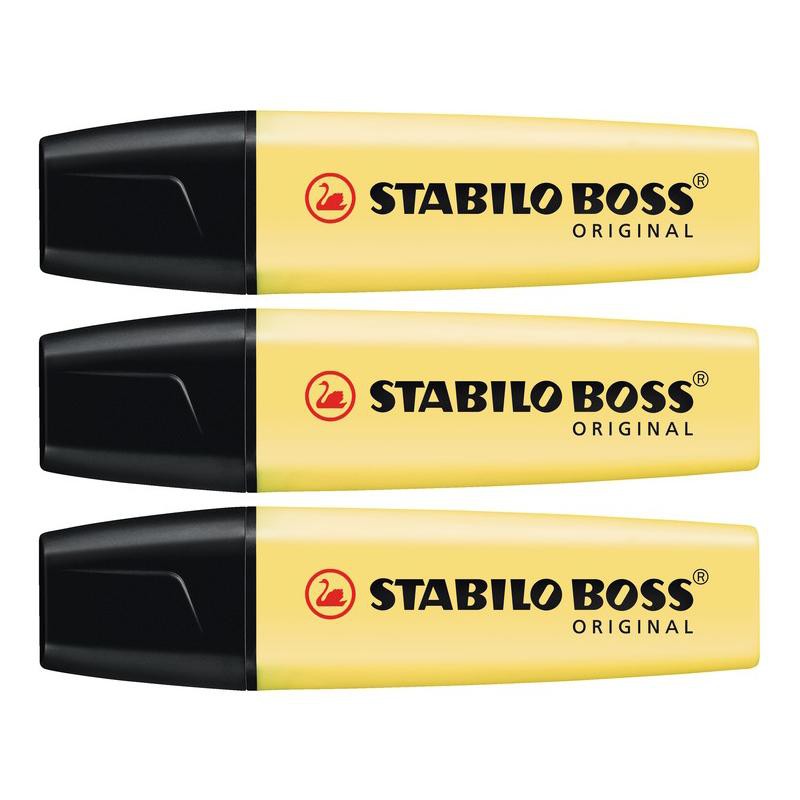 STABILO BOSS ORIGINAL Pastel Milky Yellow - 3s | Shopee Philippines