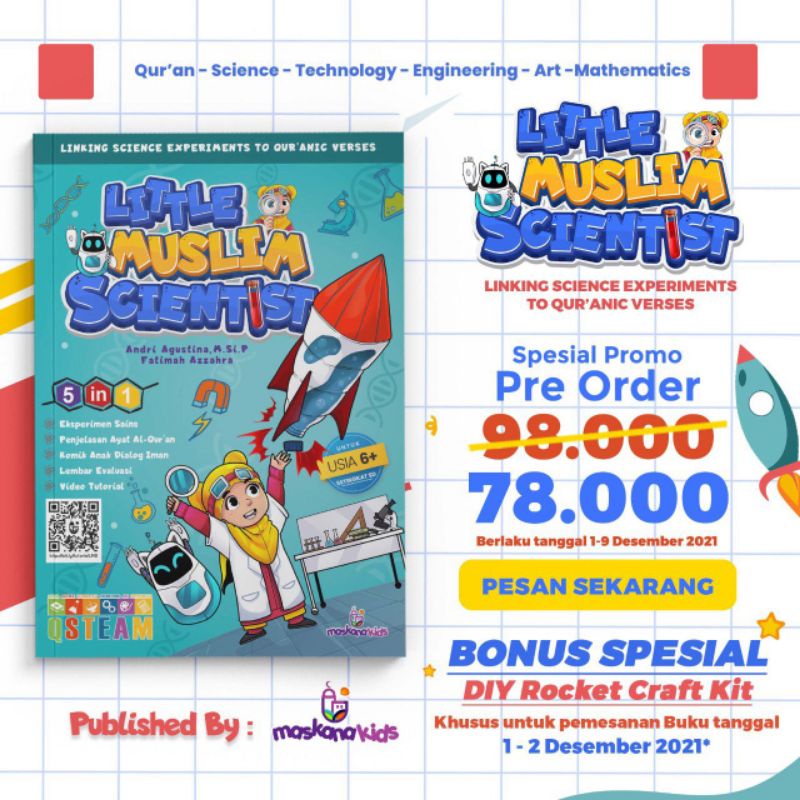 Little MUSLIM SCIENTIST (BONUS DIY ROCKET) | Shopee Philippines
