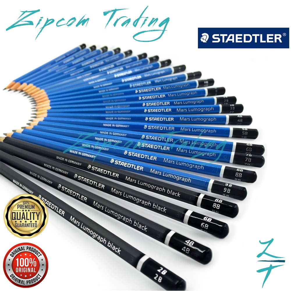 Staedtler Mars Lumograph Artist Pencil ( 100 B F H HB 2B 3B 4B 5B 6B 7B 8B 9B F H 2H 3H 4H 5H 6H ...