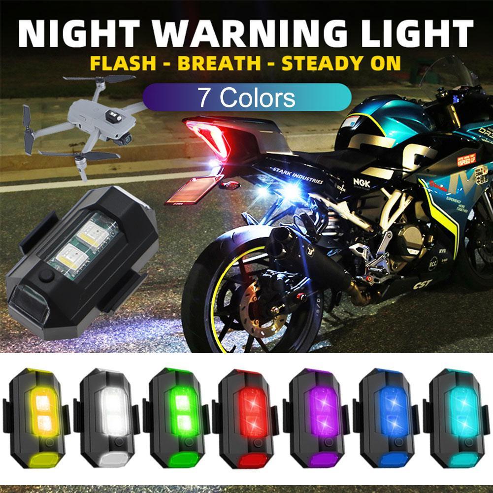 New 7 Colors LED Anti-collision Warning Light RC Drone Flash Car Bike ...