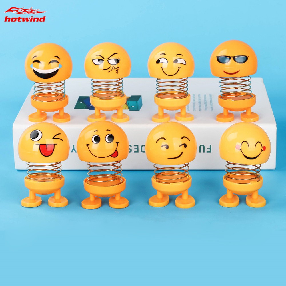 HW Shaking Head Toys Ornaments Dolls Cute Cartoon Funny Emoji Wobble ...