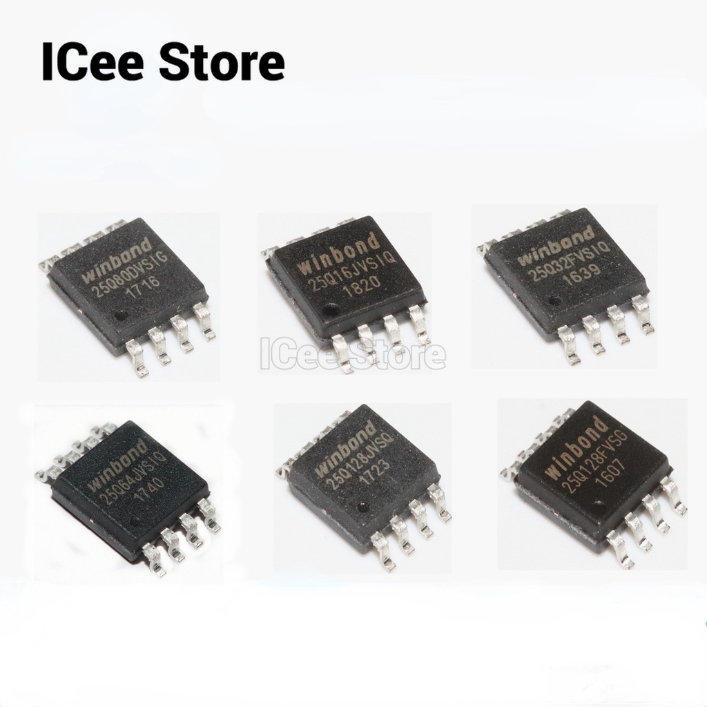 Flash W25Q16 W25Q32 W25Q64 W25Q80 W25Q128 W25Q256 SOP16 Winbond Memory | Shopee Philippines