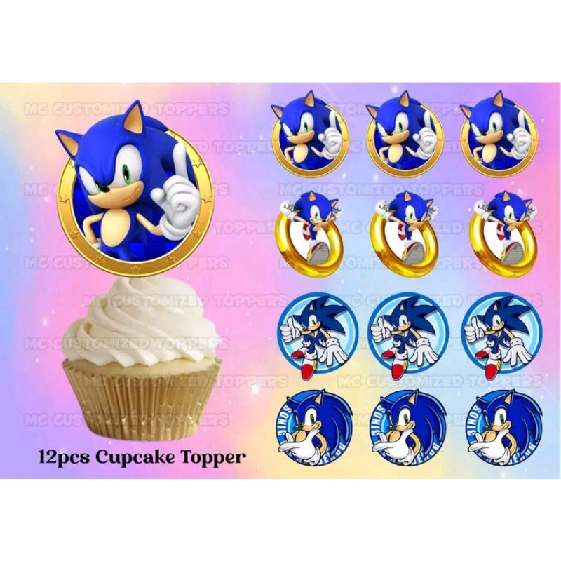 Sonic Theme Cupcake Topper | Shopee Philippines