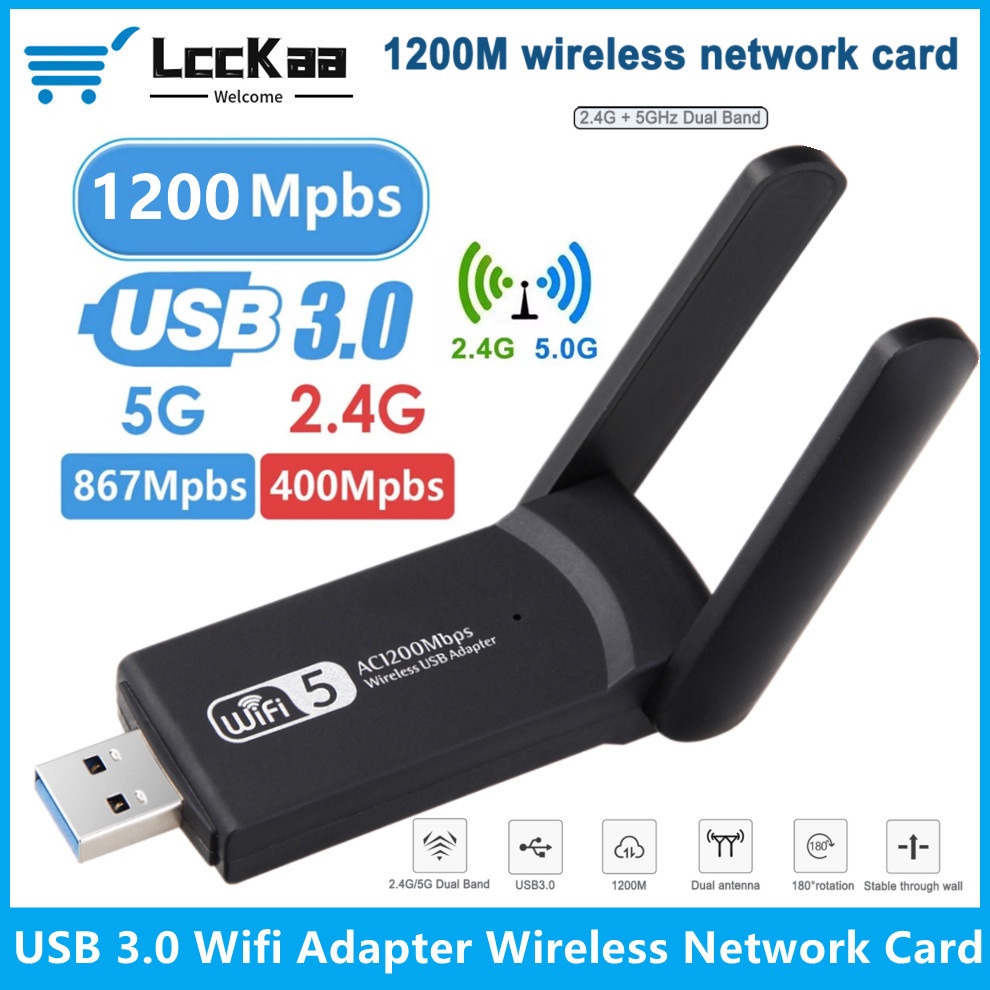 USB 3.0 Wifi Adapter Antenna Wifi USB 1200Mbps Wifi Adapter Wireless ...