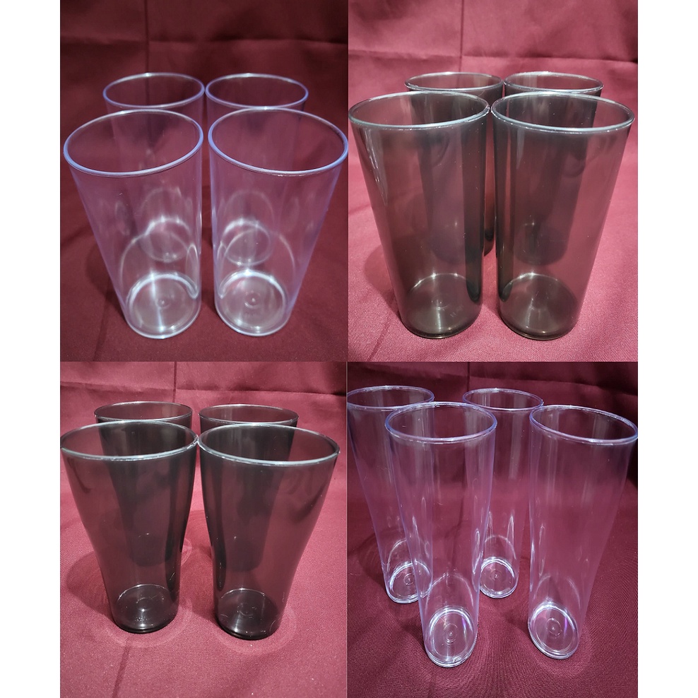 4PCS drinking glasses / baso / juice & water cup / fast food glass ...