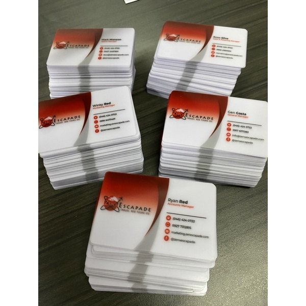 Frosted Calling Card / Plastic & Waterproof / Customized Front Print ...