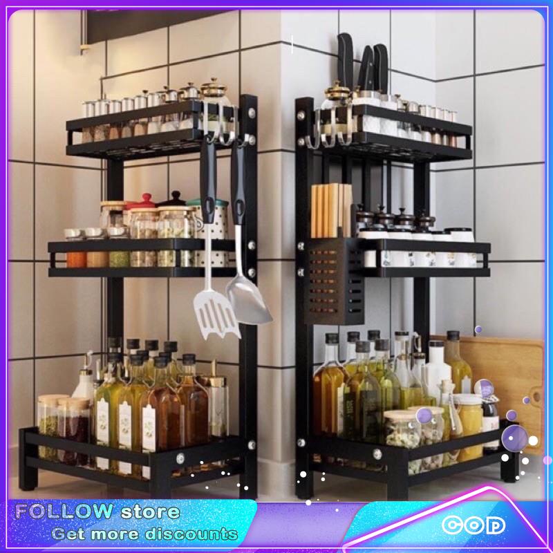 3 Layer Spice Rack Condiments Organizer(COD)kitchen rack | Shopee ...