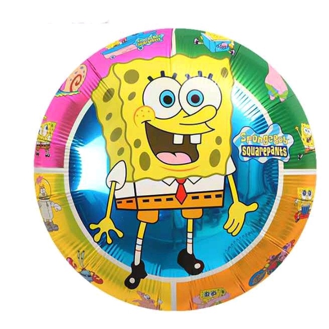 18 inch Round INS style 3D Spongebob cartoon birthday party decorations ...