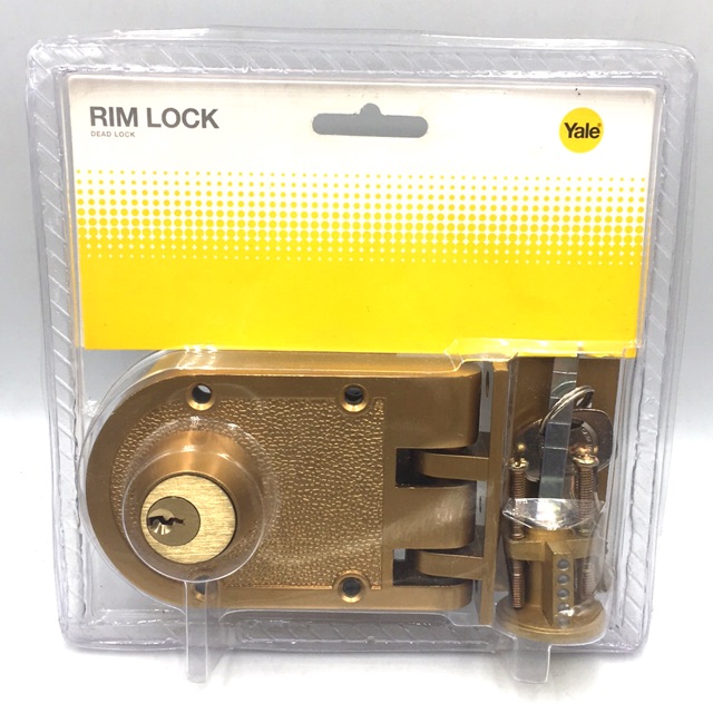 Yale Rim Lock Dead Lock DOUBLE V198 1/4" GL OR V198GL SINGLE Authentic ...