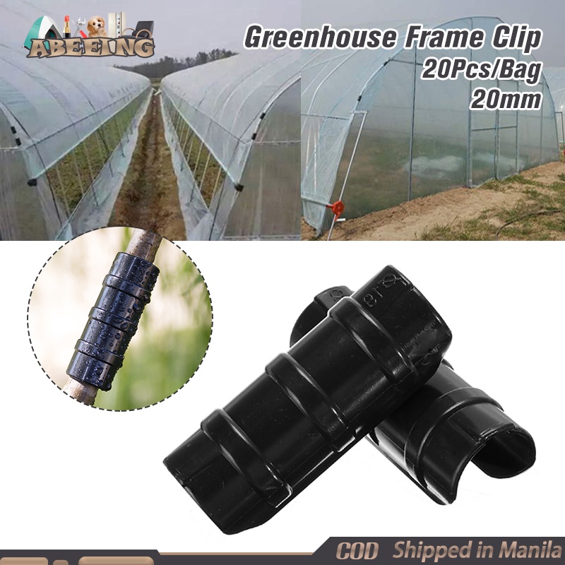 20Pcs Greenhouse Frame Pipe Clip 20mm Plastic Garden Buildings Tube ...