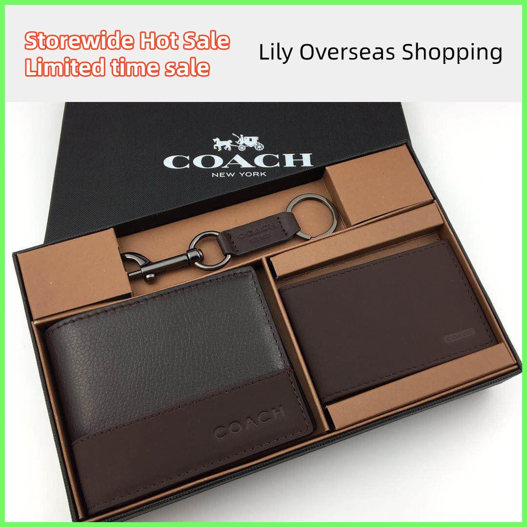 Original (spot) COACH F74634 men's wallet, short wallet, folding wallet ...