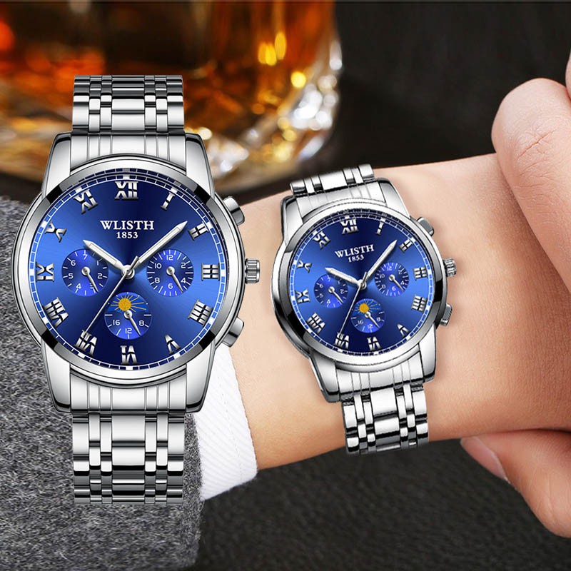 WLISTH Brand Original Mens Quartz Watch Multi Dial Waterproof Luminous ...