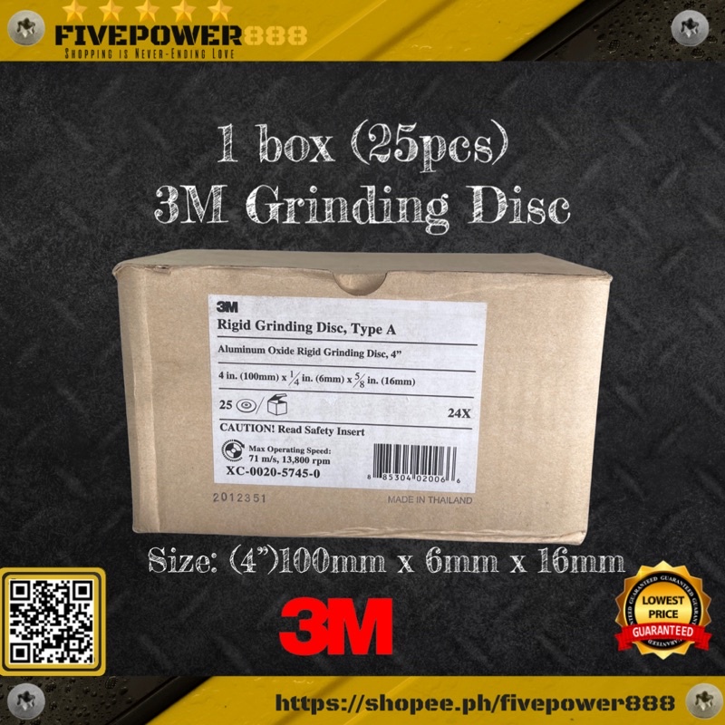 3m grinding disc 4inch 1box 25pcs | Shopee Philippines