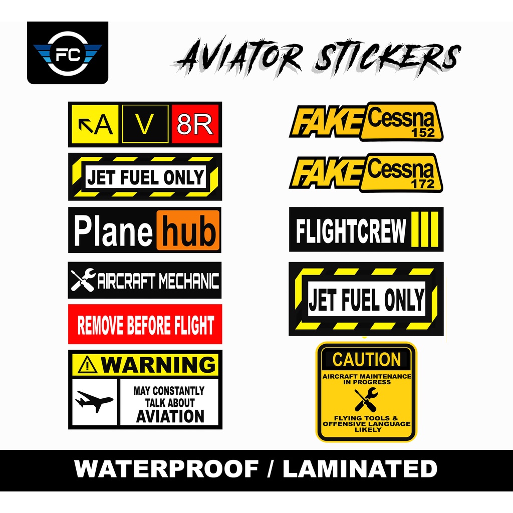 Assorted Aviator Glossy Sticker | Shopee Philippines