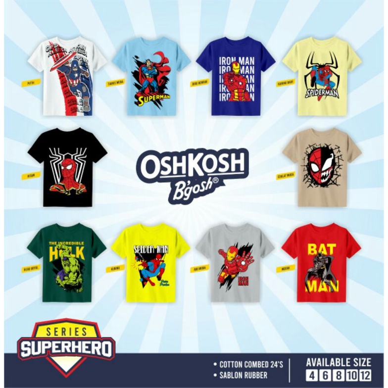 Superhero T-Shirt For Children 2-10 Years by Oshkosh/ Short Sleeve ...