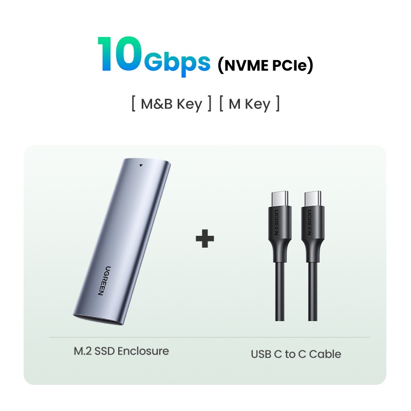 Ugreen Casing Hardisk Eksternal Ssd 10gbps Nvme M2 Ssd Pcie Sata Ke Usb ...