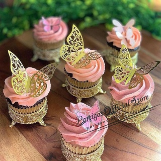 12Pcs 4D Hollow Butterfly Cake Topper Wall Sticker Wedding Party Home ...