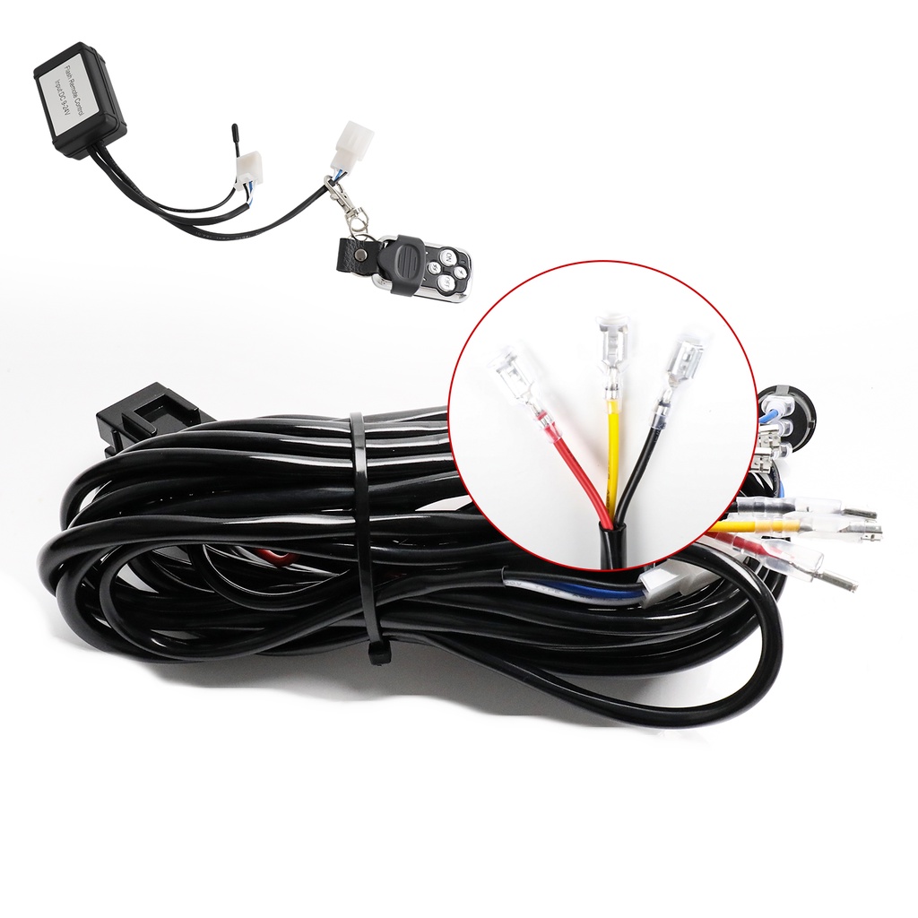 BraveWay Car Headlight Wire Set Spotlight Flashing Line Harness ...