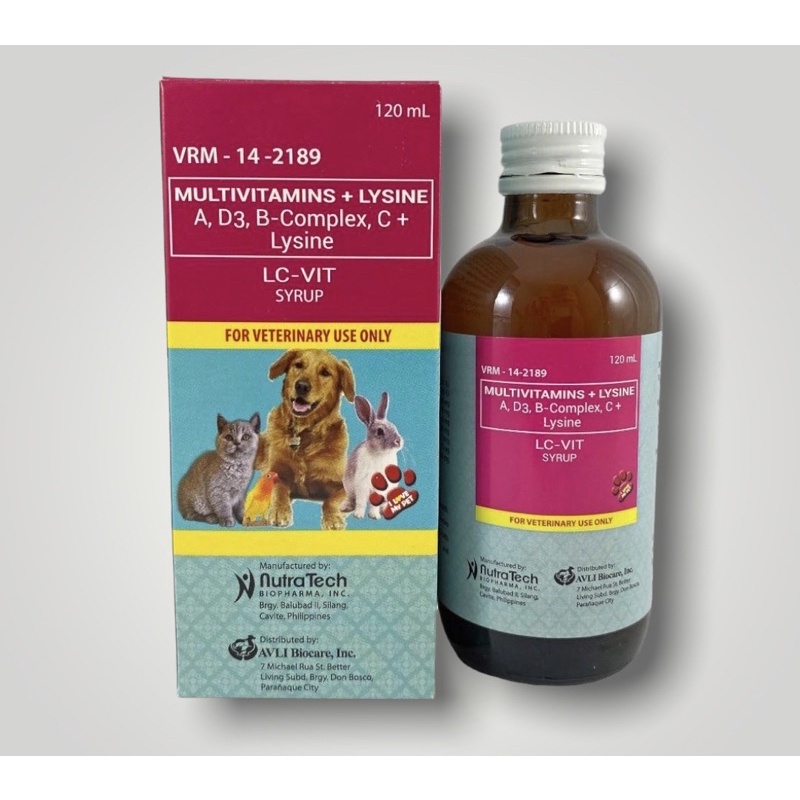 120ml LC Vit Multivitamins Syrup Vitamins Supplements Dog Accessories ...