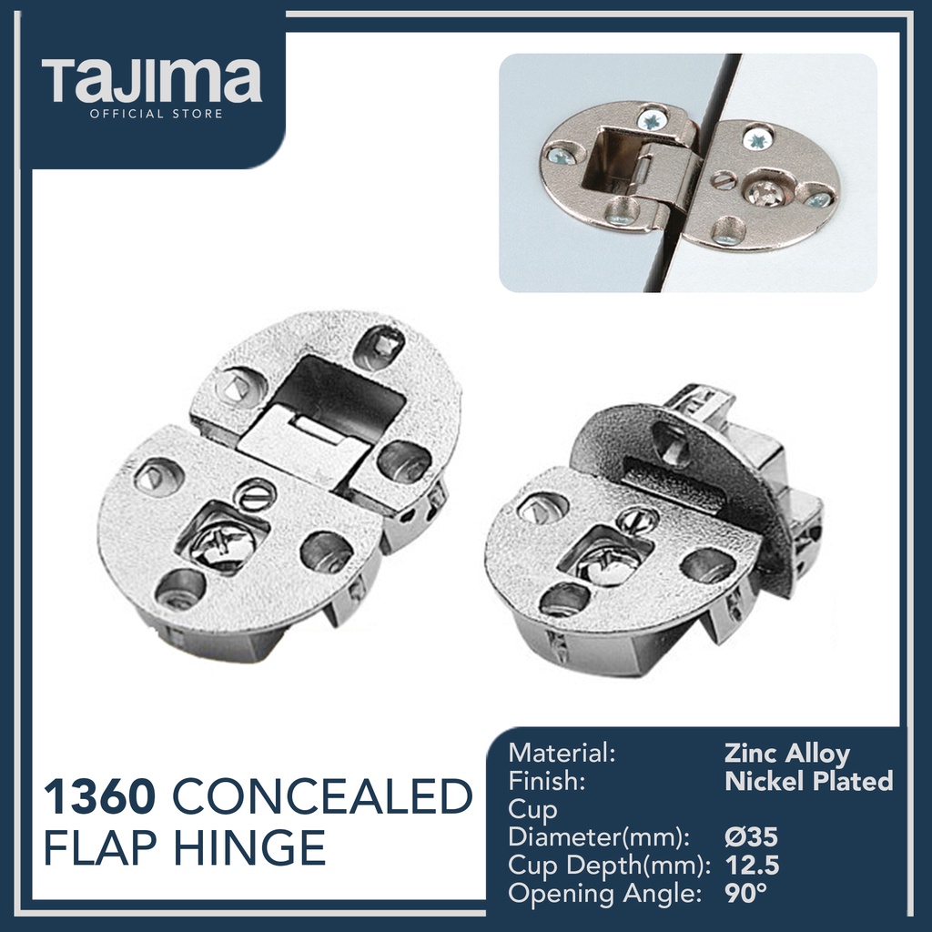 Concealed 90 degree Flap Hinge 1 pair opening and closing mechanism ...