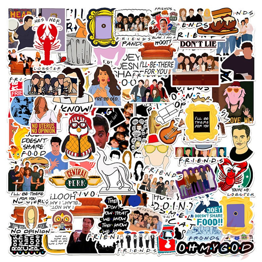 100Pcs/Set F.r.i.e.n.d.s Stickers Classical NBC TV Shows Waterproof DIY ...