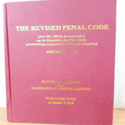 The Revised Penal Code Volume 1 – HB by Carolina C. Griño-Aquino Ramon ...
