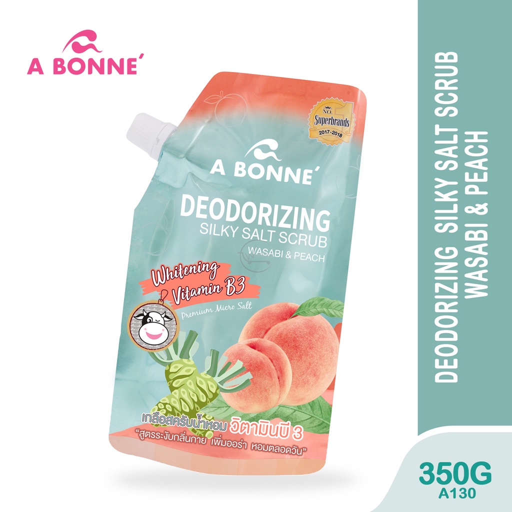 Abonne Deodorizing Silky Salt Scrub 350G - Wasabi & Peach ( A130 ...