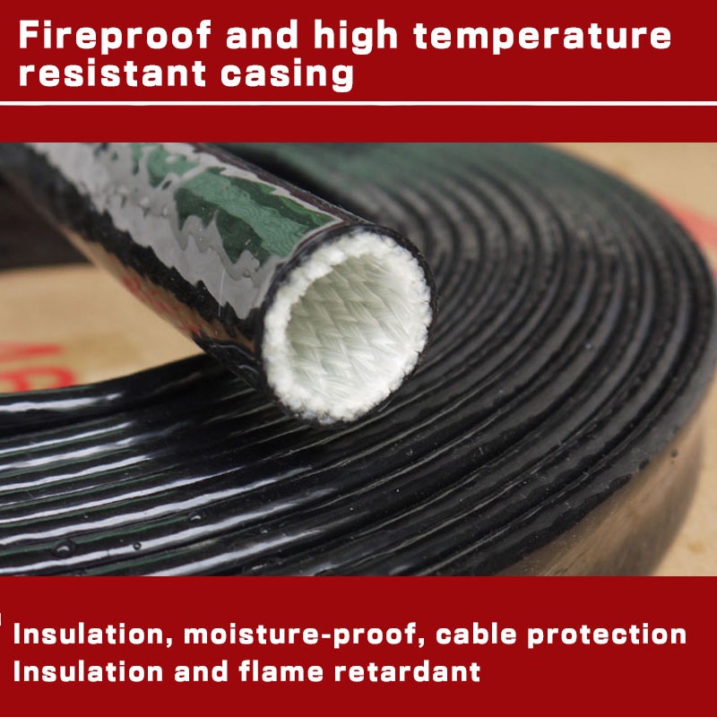 Black fireproof tube, high temperature resistant casing 4-20mm ...