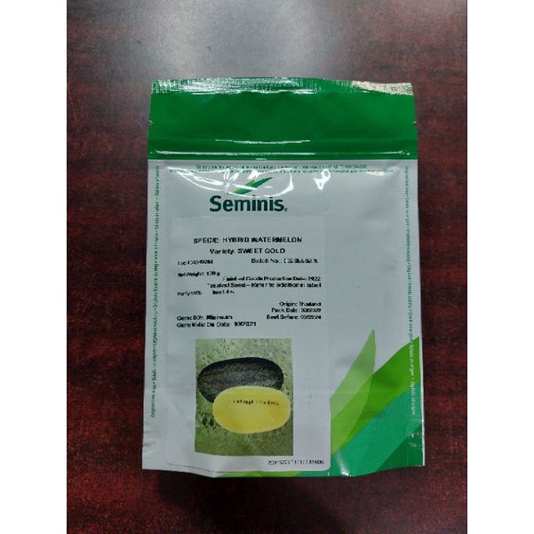 Sweet Gold (100 grams) Hybrid Yellow Watermelon / Pakwan by Seminis ...