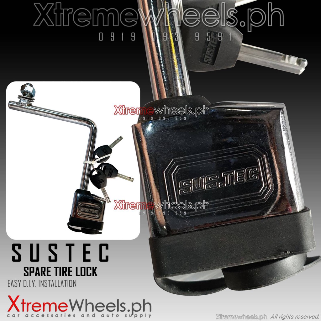 Hilux E J G / Conquest 2016 to 2025 Sustec Spare tire Lock ( hilux ...
