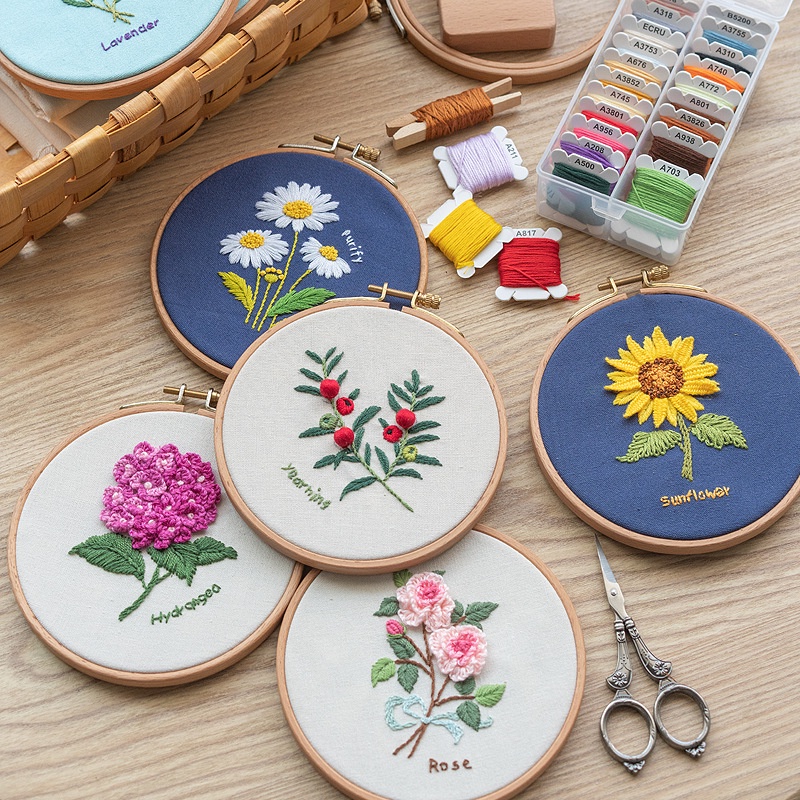 【Cross Stitch】Embroidery Kit DIY material package for beginners self ...