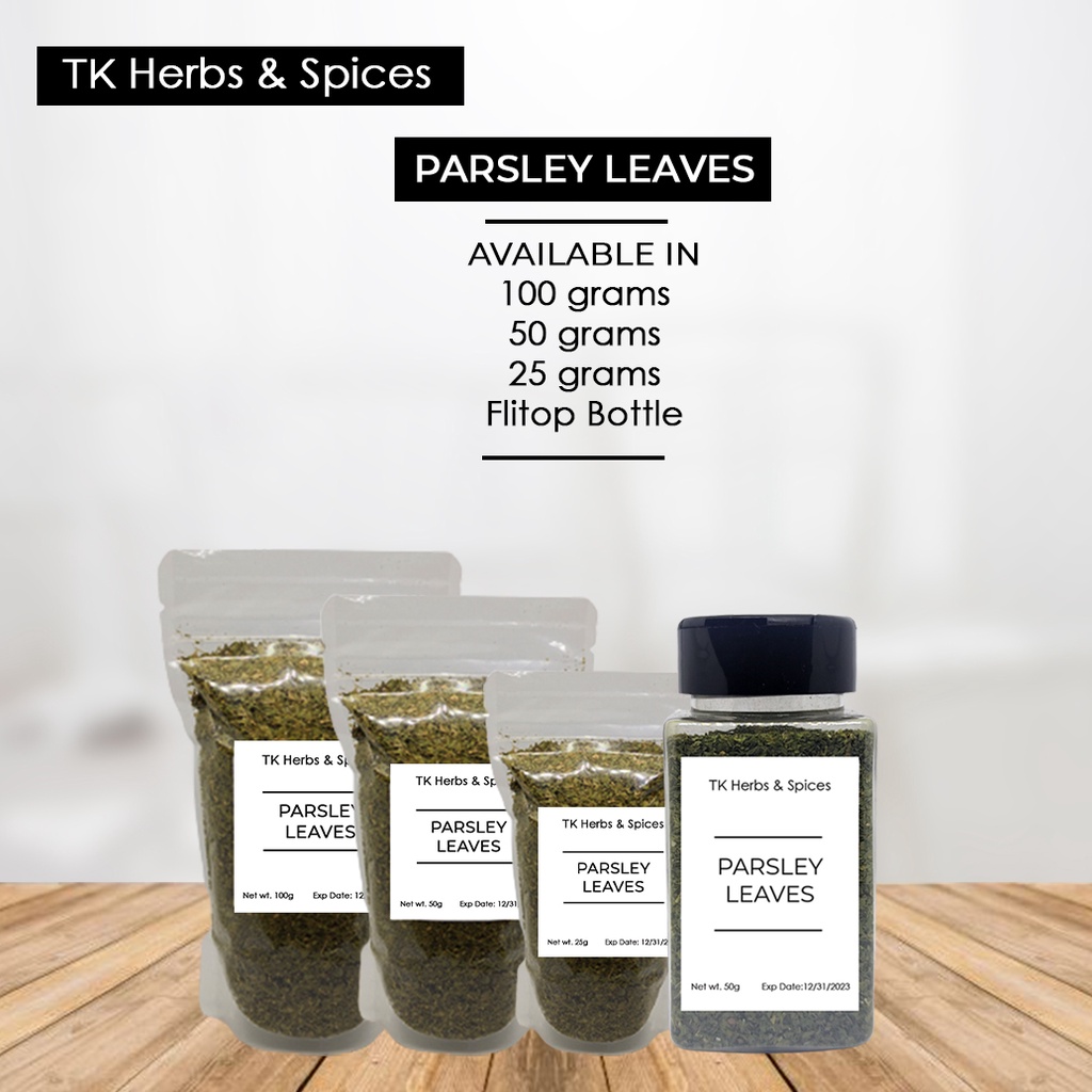 Premium Parsley Leaves Available in 25g, 50g ,100g & Flip top Bottles ...
