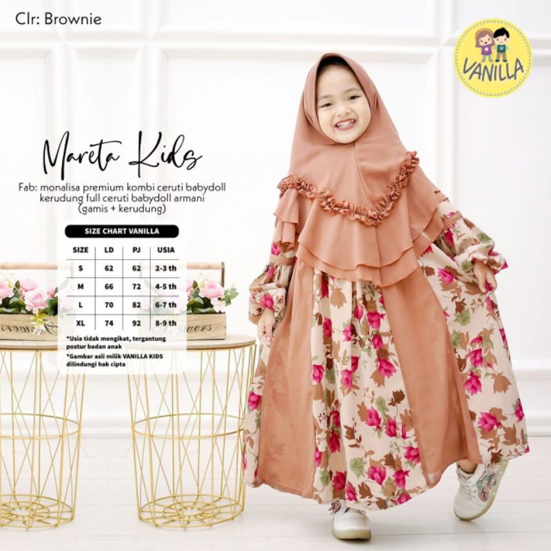 Mareta + Nasya Kids Syari FREE TASBIH and JILBAB ️ori Vanilla Alila MJ ...