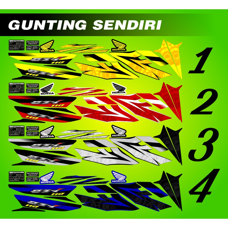 Honda Blade 110 Old Model CZi Thailand Motorcycle Sticker | Shopee ...