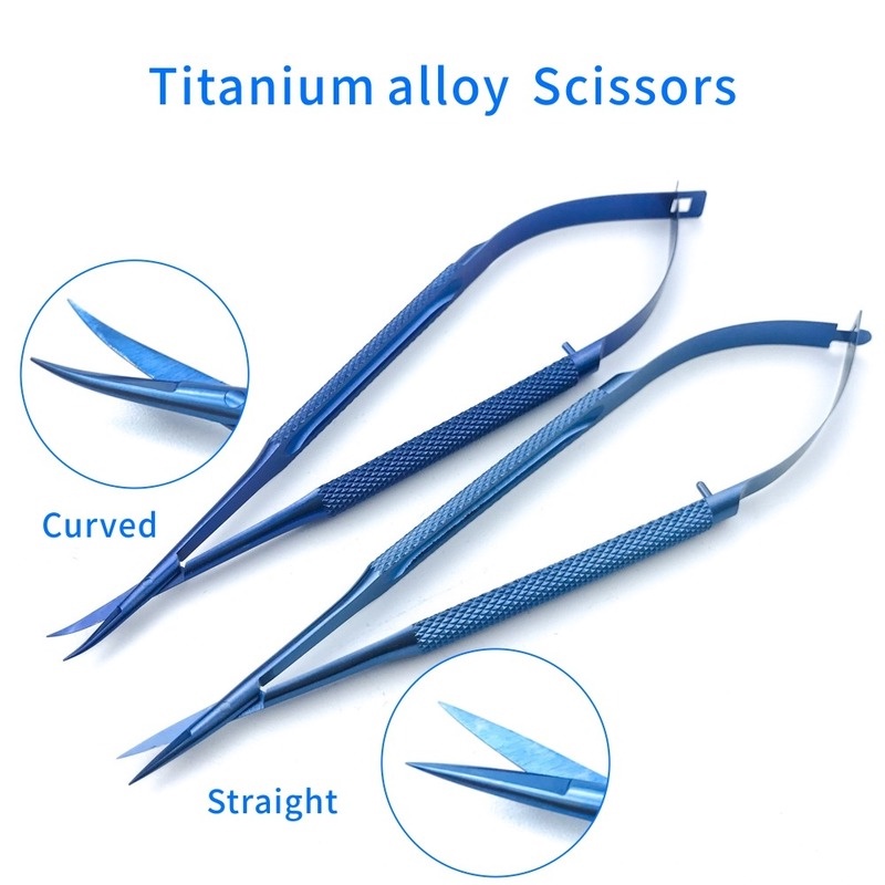 Titanium Ophthalmic Micro Cornea scissors Ophthalmic Surgery scissors ...